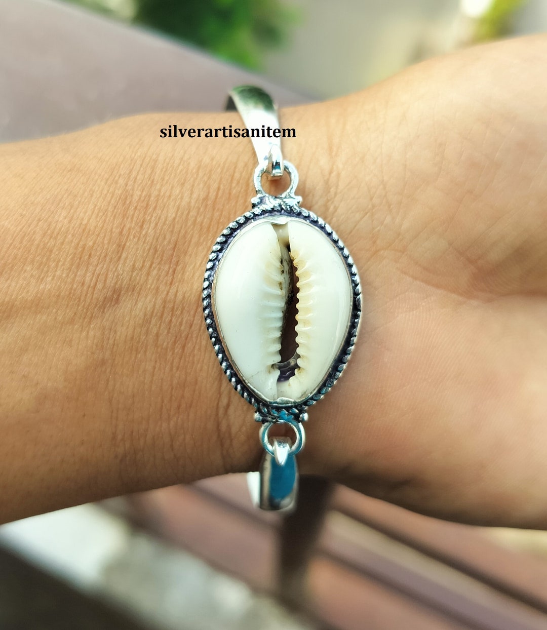 Money Cowrie Bangle,shell Bangle,925 Sterling Silver Bangle,cowrie Shell Bracelet,natural Shell ...