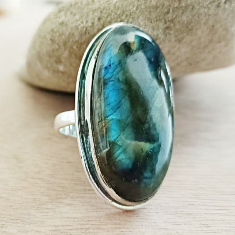 Labradorite Ring - Etsy