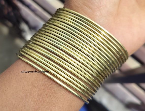 Brass Bangles Round Wire bridesmaid Gift brass Jewelry Set of 7 Bangles best Friend Gift Stacking Bangles brass Bangles seminaries Bangles Etsy