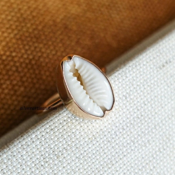 Cowrie Shell Ring - Etsy