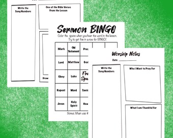 Instant Download Digital Church Sermon Notebook for Kids TMSL Seedling ...