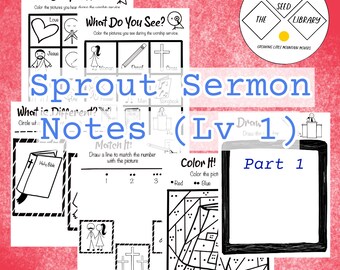 Instant Download Digital Church Sermon Notebook for Kids TMSL Seedling ...