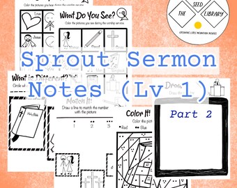 Instant Download Digital Church Sermon Notebook for Kids TMSL Seedling ...