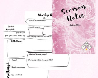 Instant Download Digital Church Sermon Notebook for Kids TMSL Seedling ...