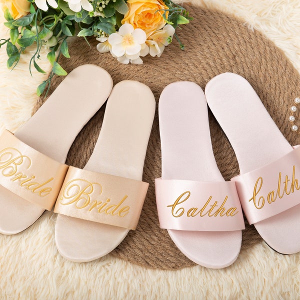 Satin Slippers - Etsy