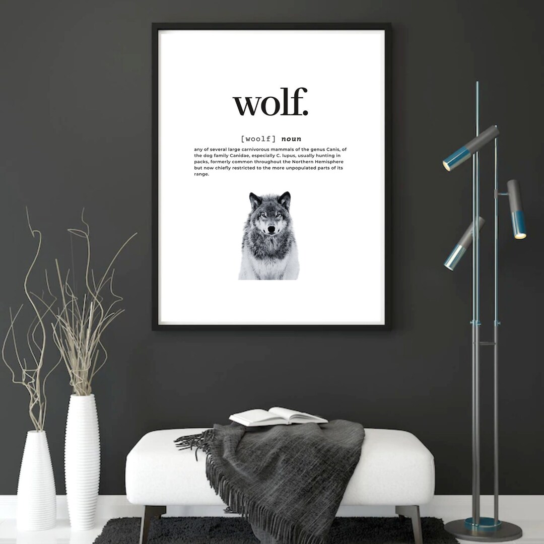 Wolf Poster, Wolf Definition, Animal Poster, Definition Print ...