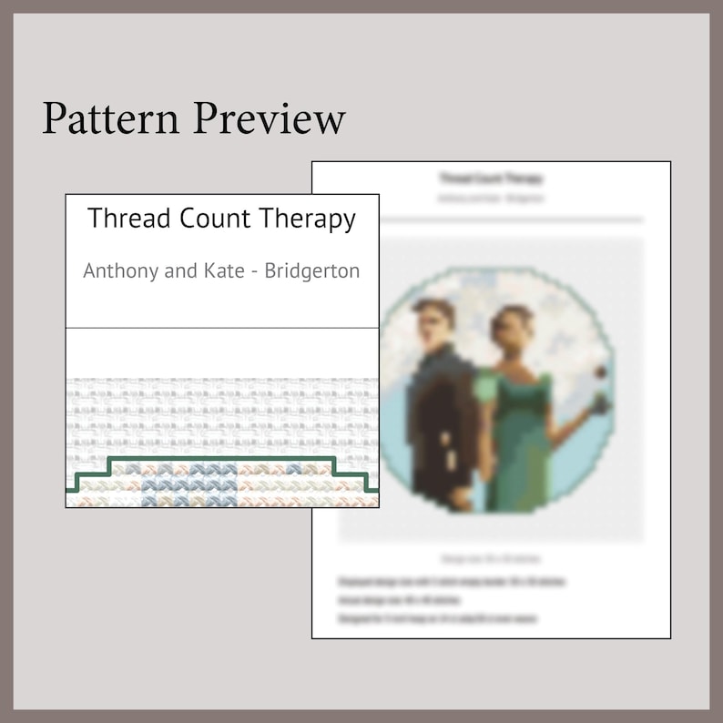 Anthony and Kate - Bridgerton | Ornament Cross Stitch Pattern (PDF ...
