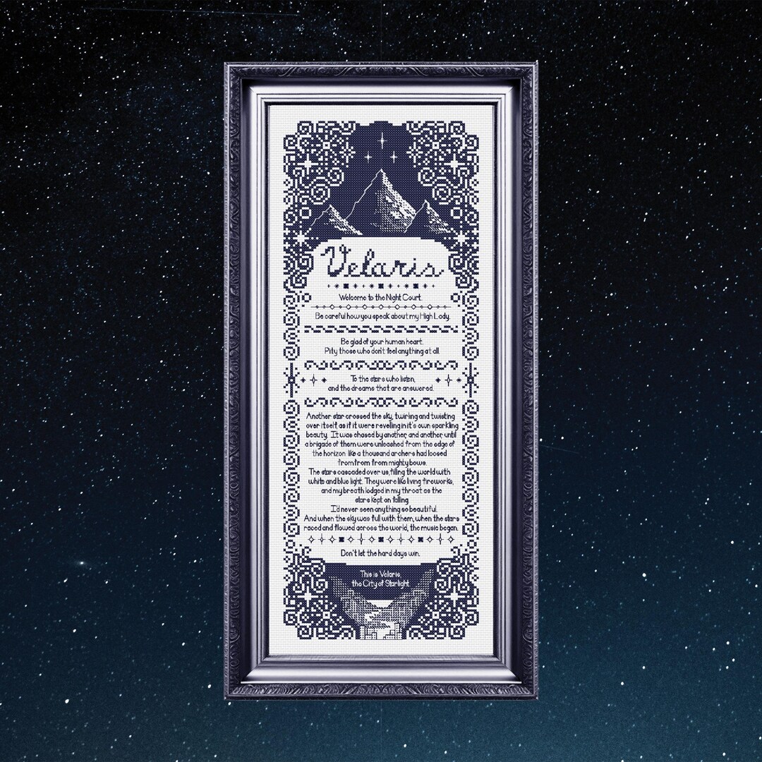 Velaris Sampler (ACOTAR) | Cross Stitch Pattern PDF - Etsy
