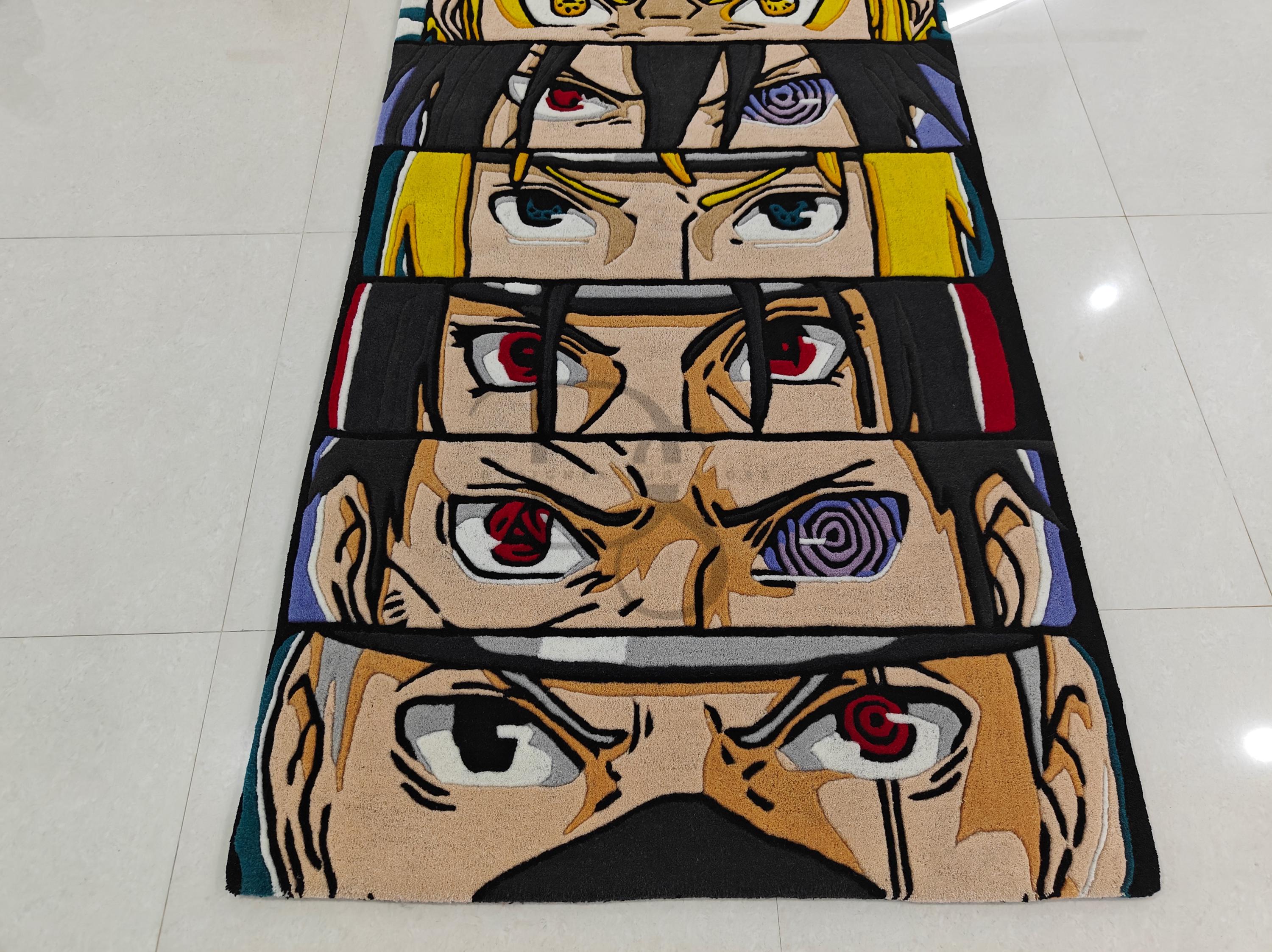 Naruto Sharingan Eyes Plush Rug: Featuring Iconic Eyes of Naruto ...