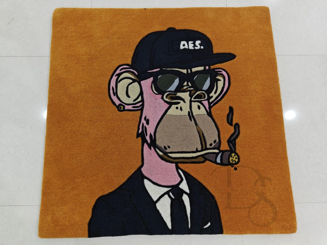 Hand-tufted Monkey Rug- Bold - Inspired Ape Design- Custom Area Rug ...