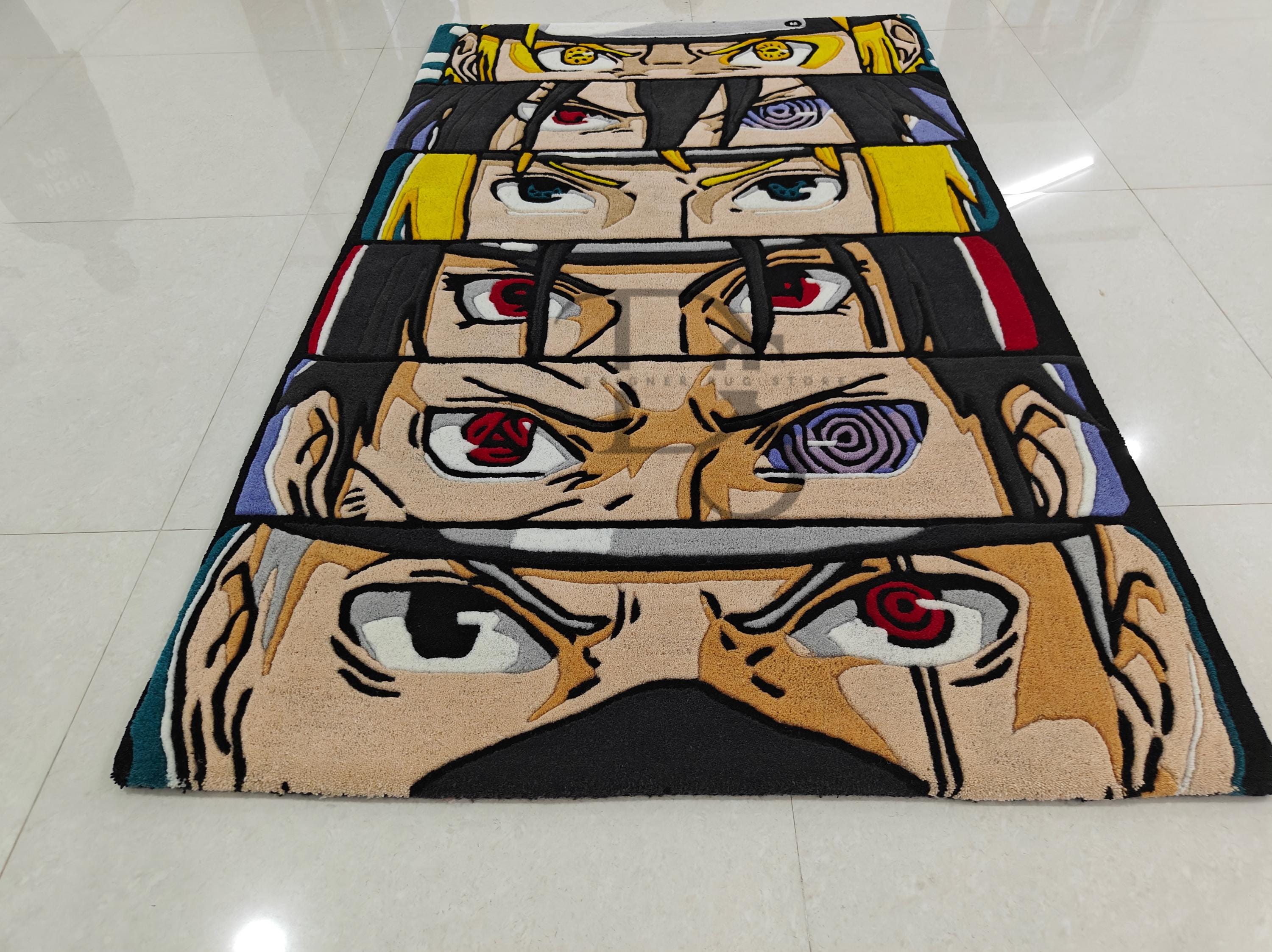 Naruto Sharingan Eyes Plush Rug: Featuring Iconic Eyes of Naruto ...