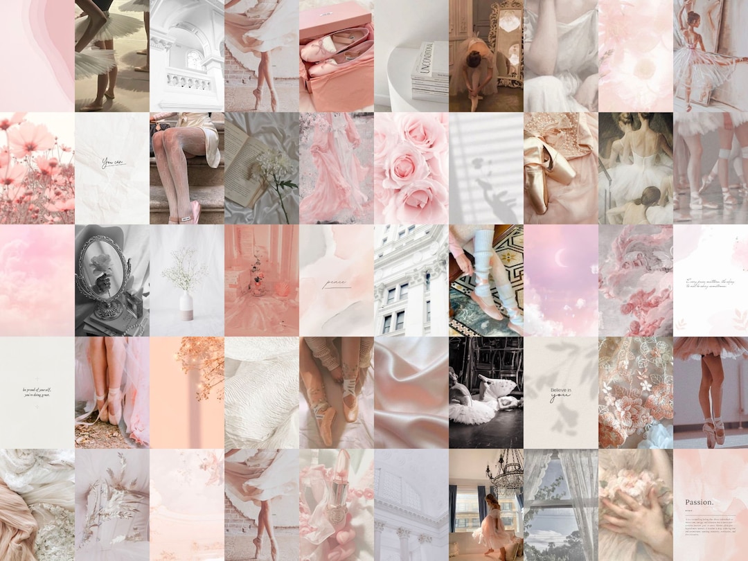 On Pointe Balletcore 50pcs Collage Kit ~ Dancer Aesthetic Wallpapers ...