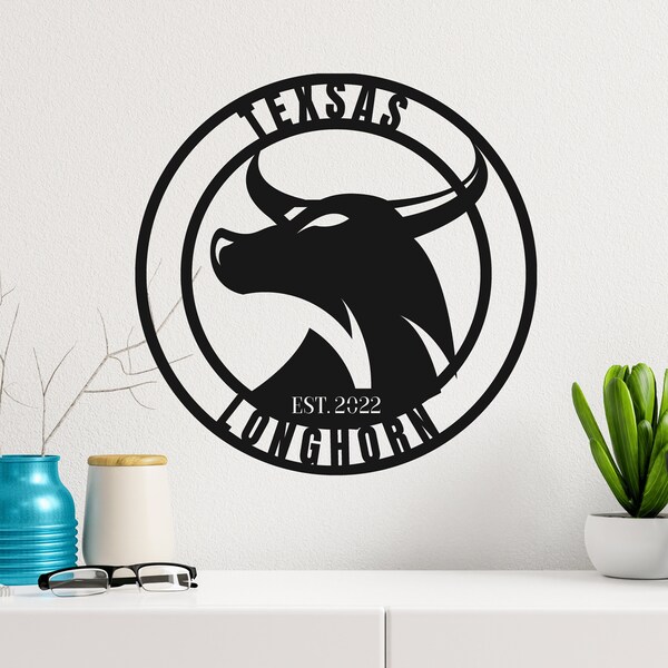 Longhorn Metal Art - Etsy
