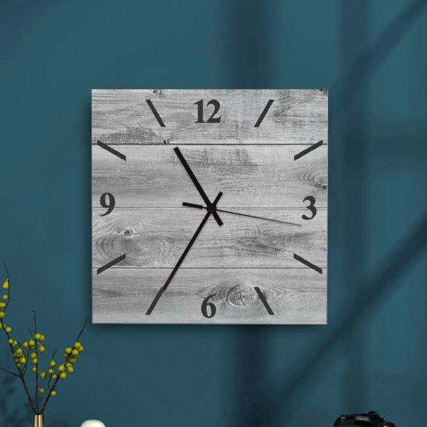 Square Wall Clock - Etsy