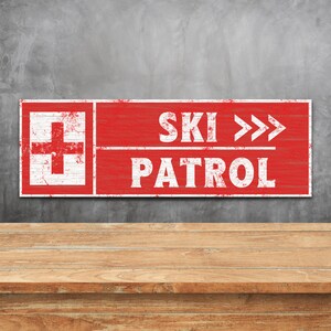 Ski Trail Signs, Custom Wooden Looking Ski Sign, Rustic Ski Resort ...