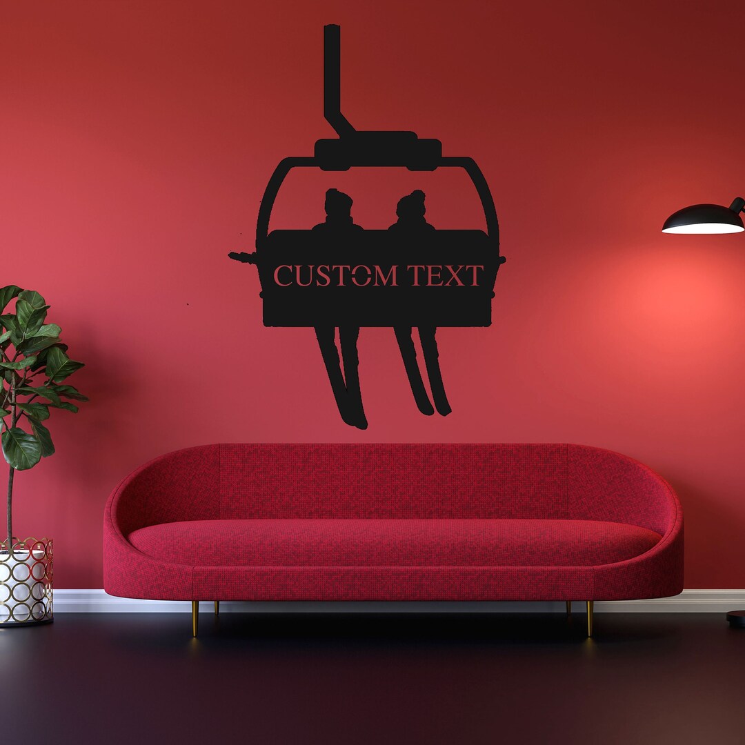 Custom Ski Lift Ski Sign, Personalized Name, Chairlift Metal Art ...