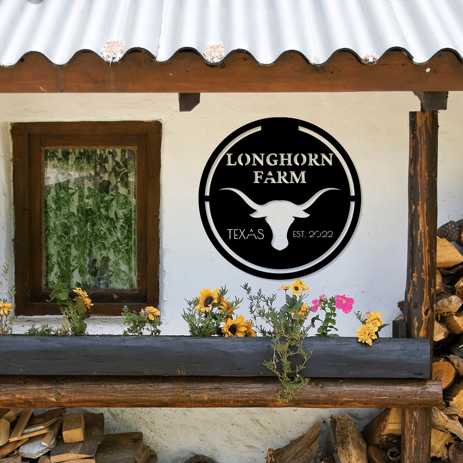 Custom Longhorn Wall Art, Texas Longhorn Personalized Metal Sign ...