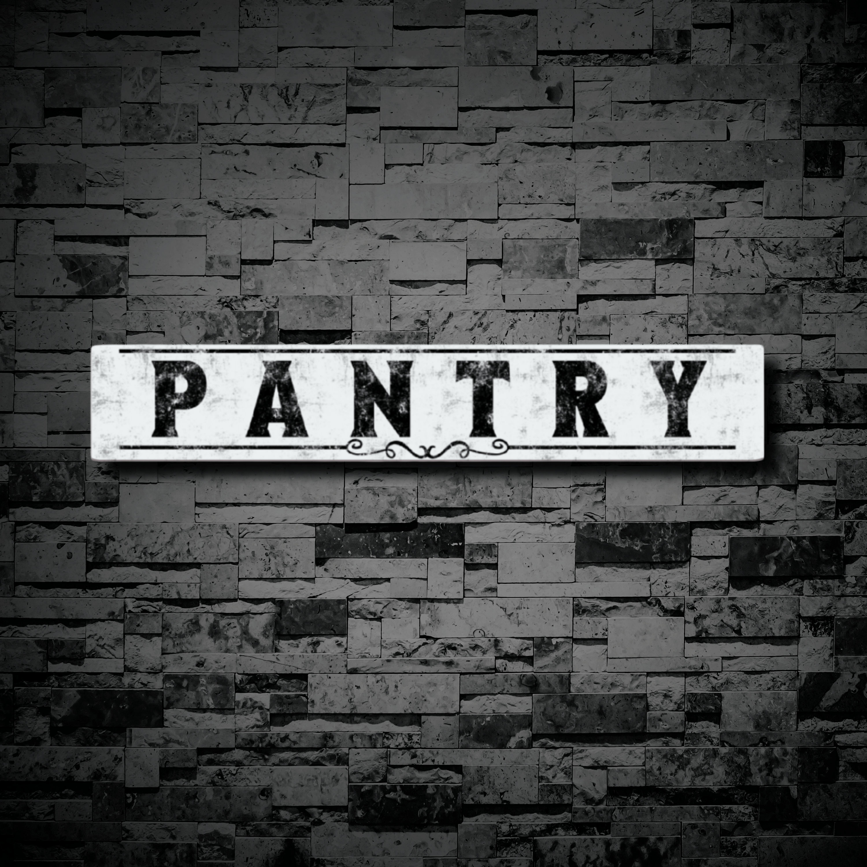 Rustic Pantry Signs, Big Aluminium Distressed Kitchen Signs, 18 X 3 ...