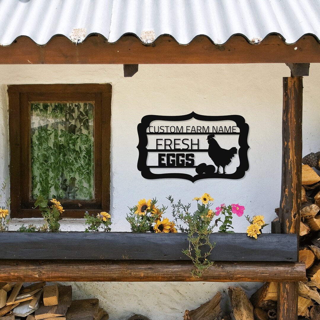 Farm Fresh Eggs Sign, Custom Chicken Coop Sign, Custom Farm Sign ...
