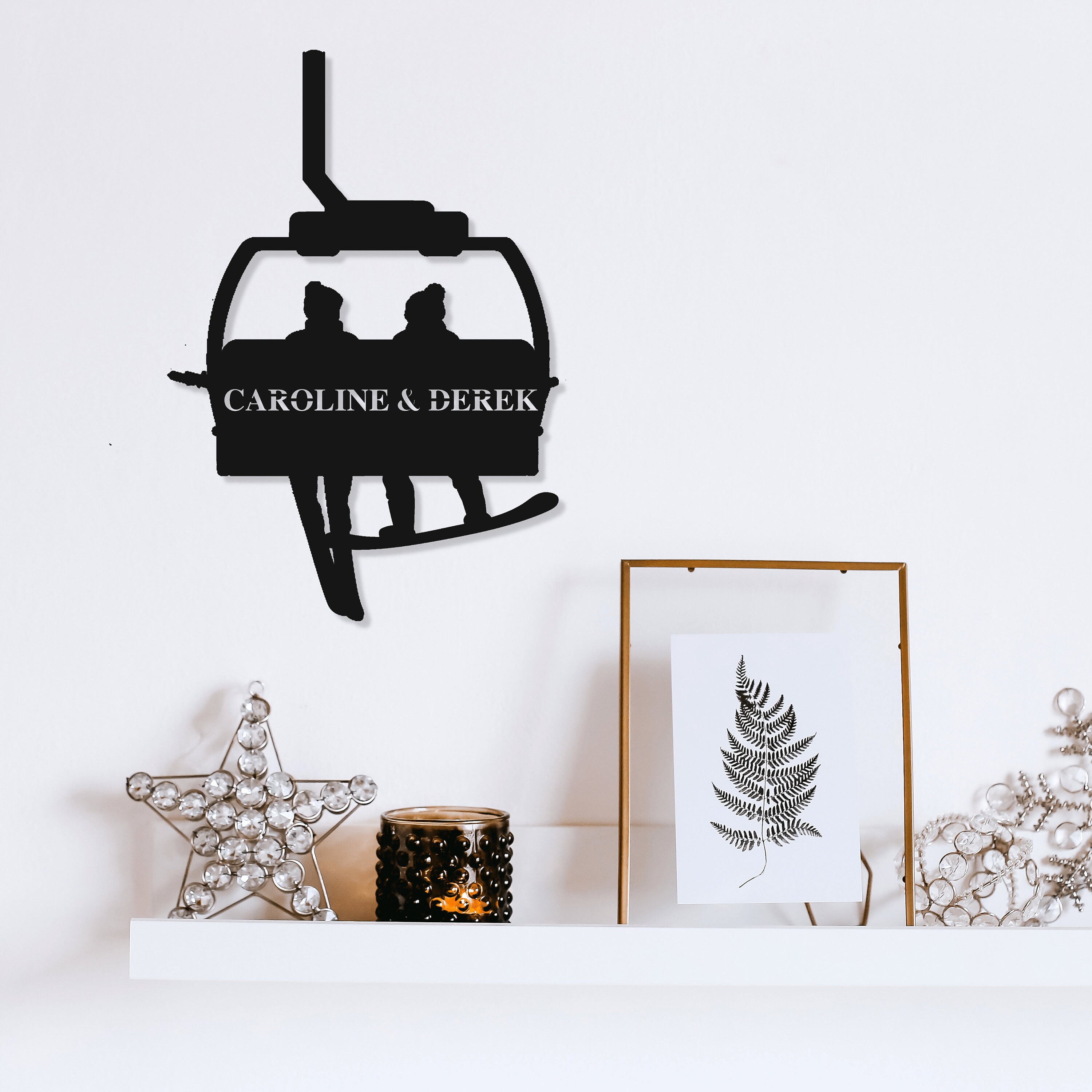 Custom Ski Lift Ski Sign, Personalized Name, Chairlift Metal Art ...