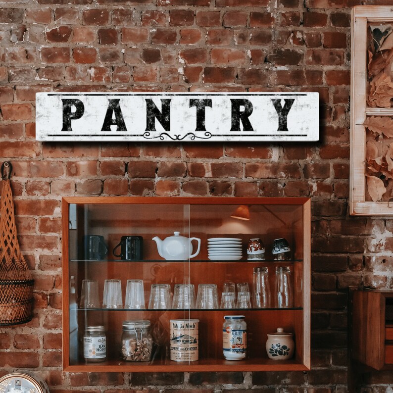 Rustic Pantry Signs, Big Aluminium Distressed Kitchen Signs, 18 X 3 ...