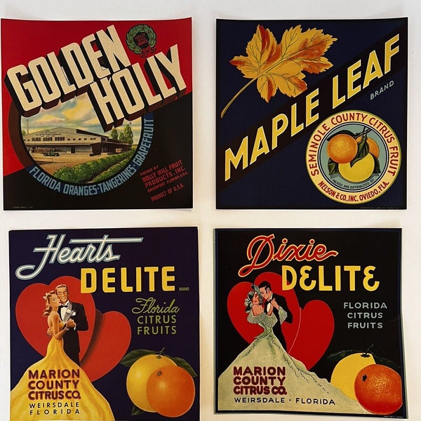 Orange Crate Labels - Etsy