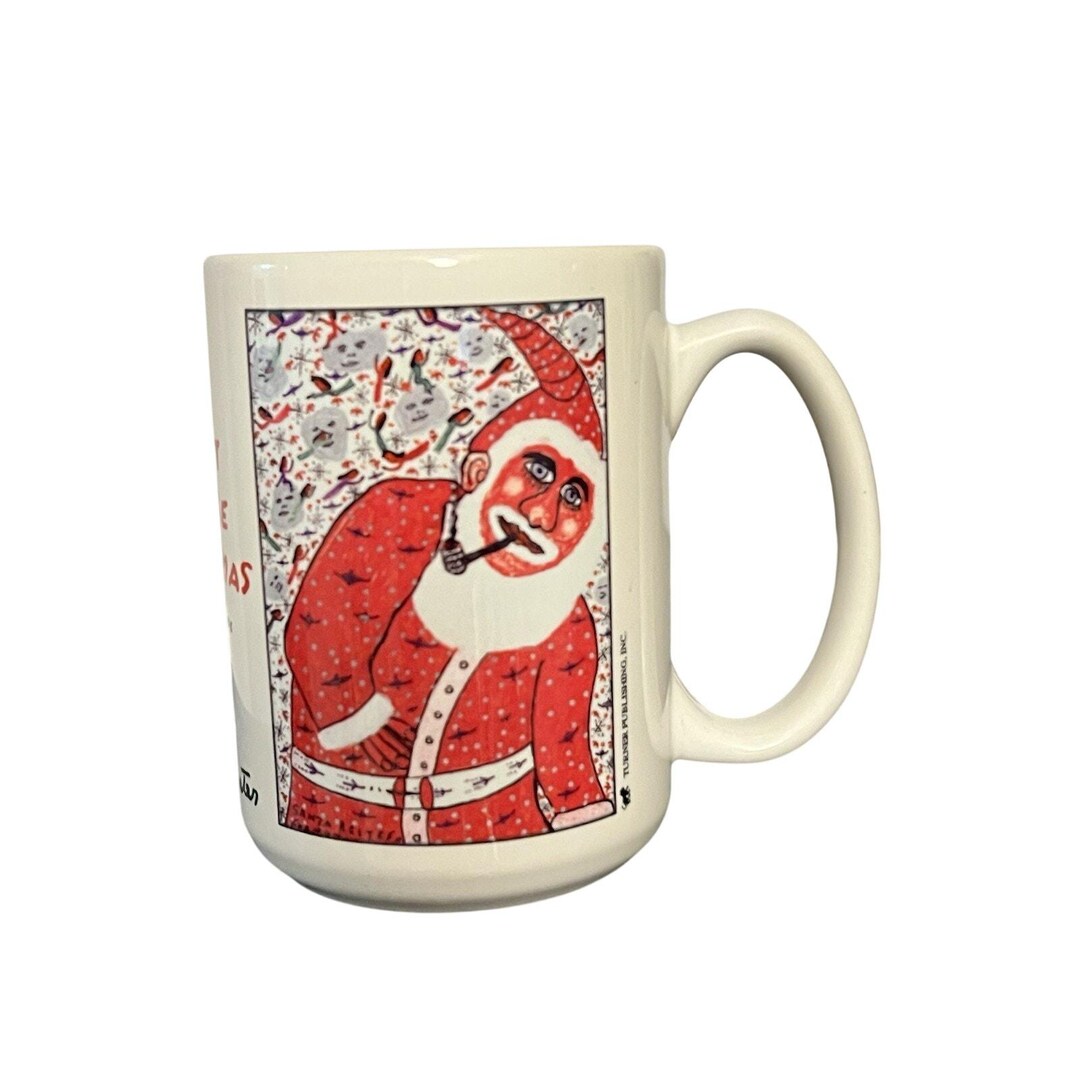 Howard Finster's Illustrated Night Before Christmas Coffee Mug Cup Folk ...