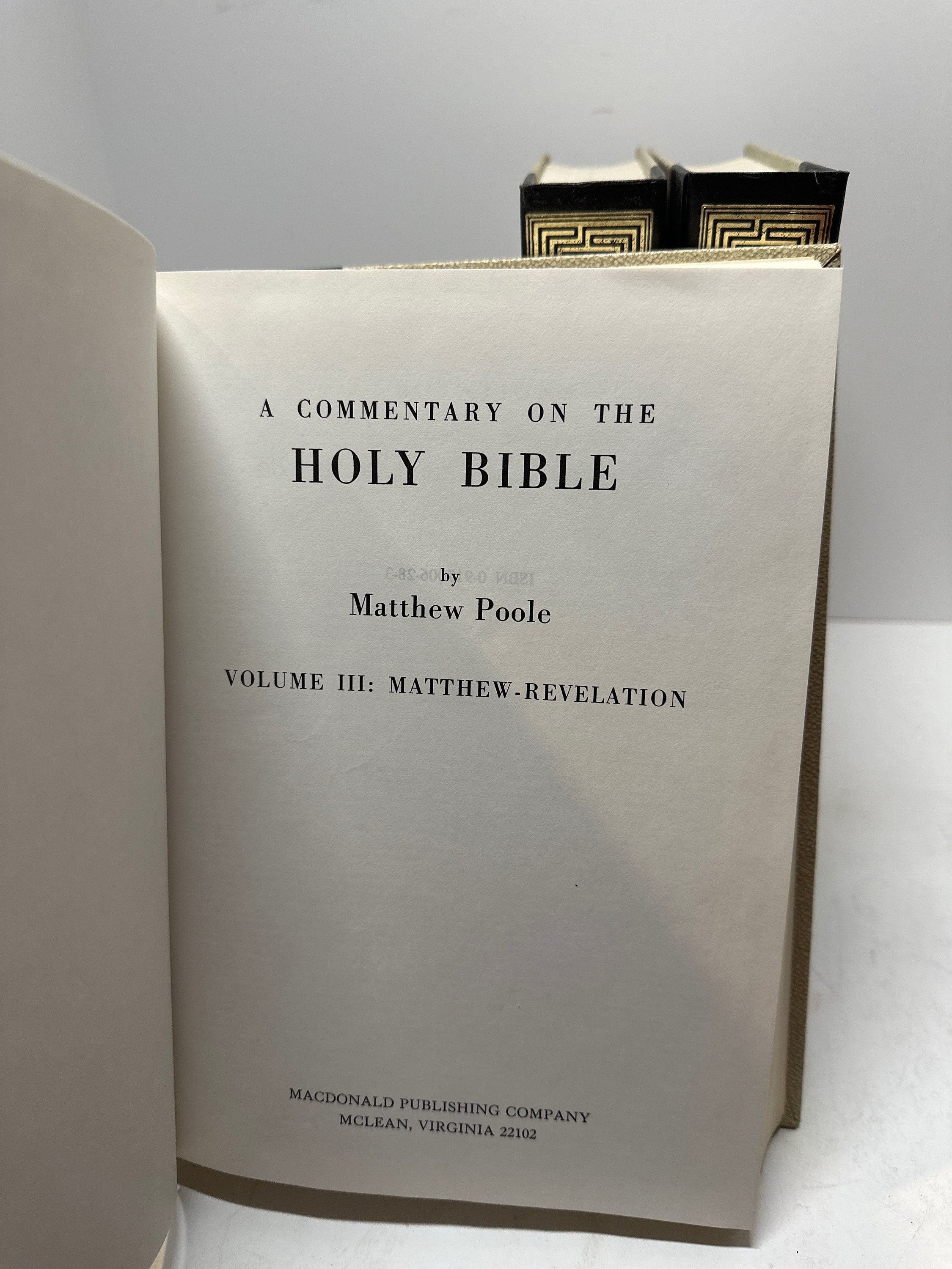 Matthew Poole's Commentary on the Holy Bible Full 3 Volume Set ...
