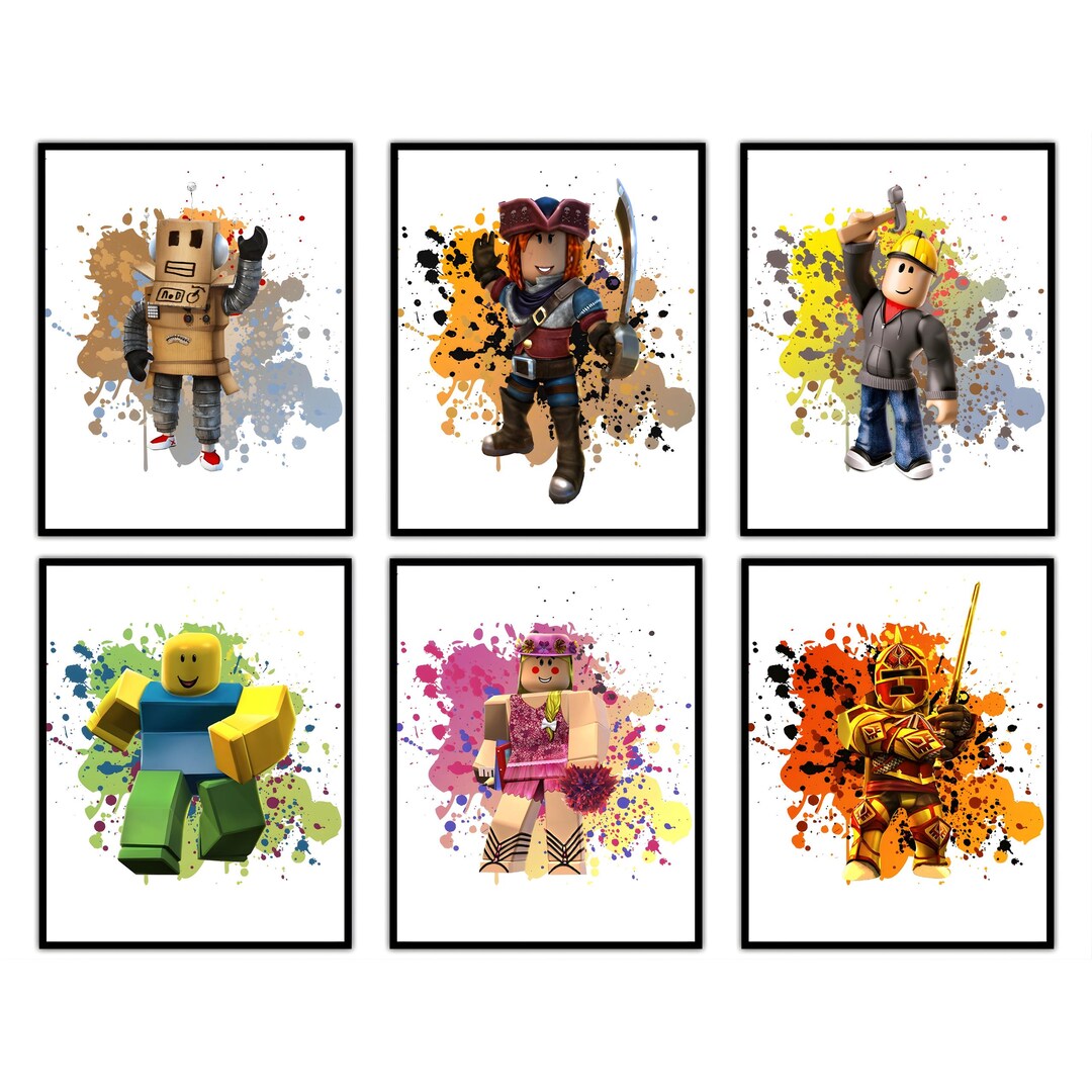 Roblox Poster Set 8x10 Inches – Unframed Game Wall Art Prints – Gamer ...
