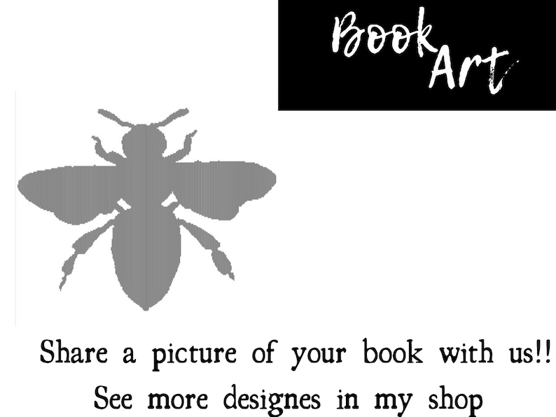 Bee Book Art Design - Etsy