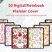 20 Colorful Floral Digital Planner Cover, Flower-themed Planner Cover ...