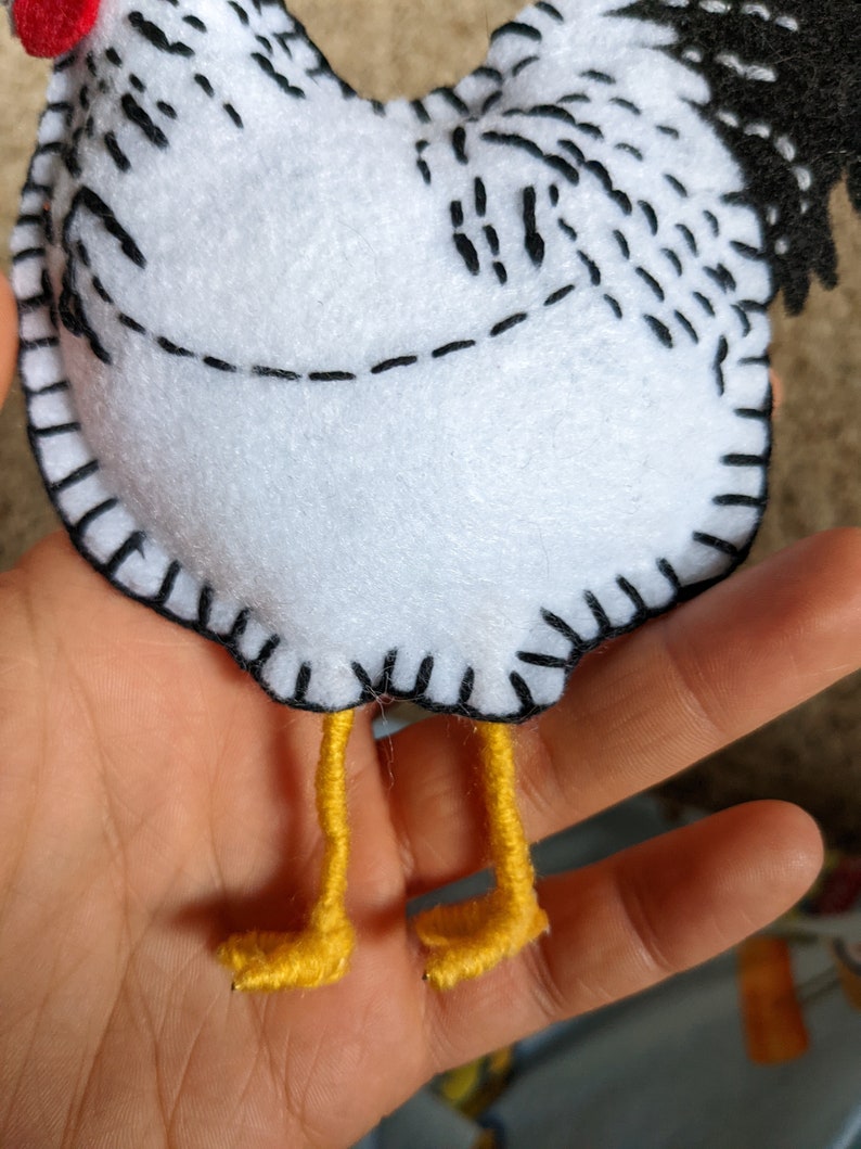 Felt Rooster, Felt Chicken, Felt Hen, Chicken Stuffed Animal - Etsy