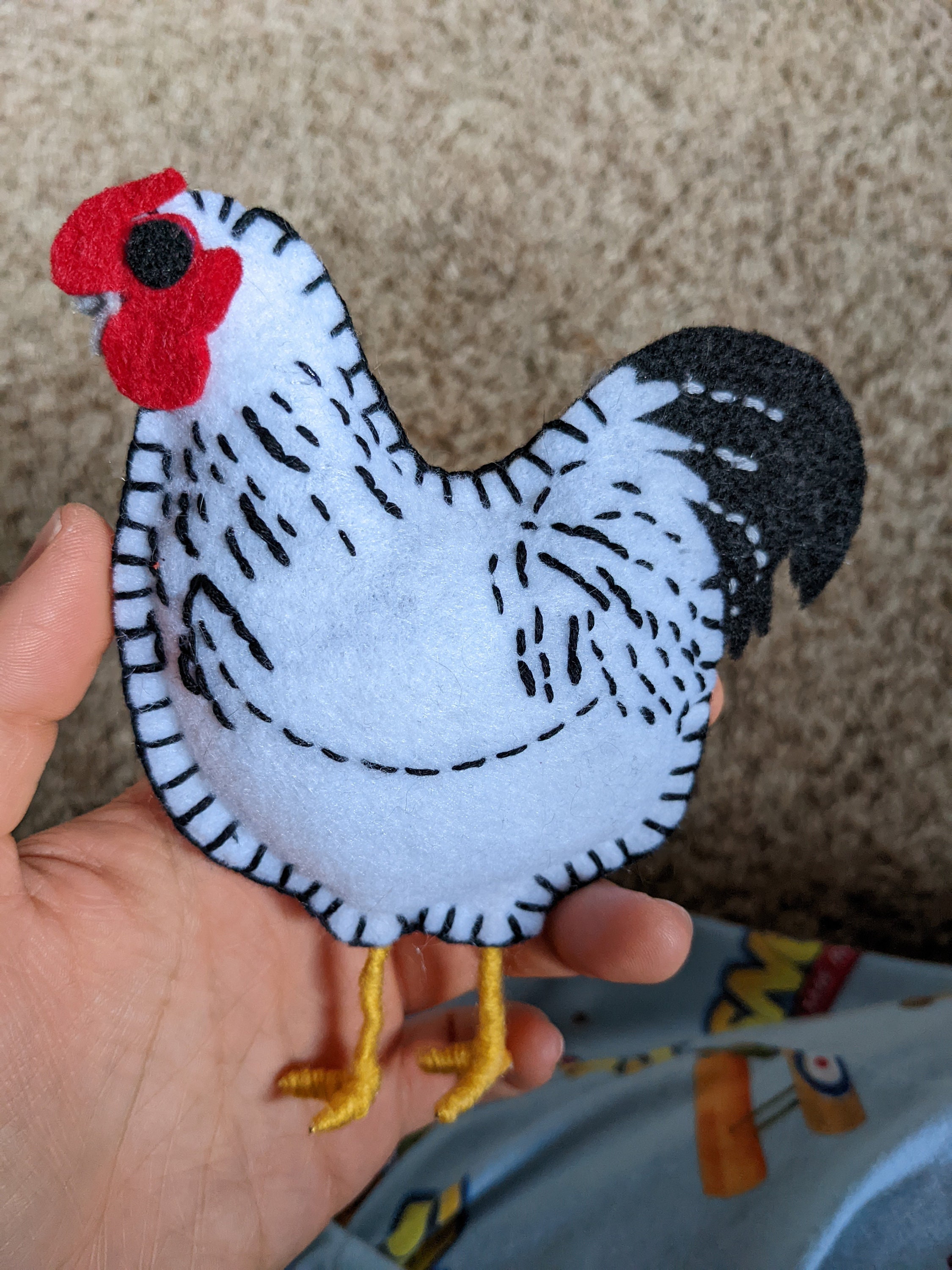 Felt Rooster, Felt Chicken, Felt Hen, Chicken Stuffed Animal - Etsy