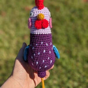Crochet Chicken, Colorful Chicken - Etsy