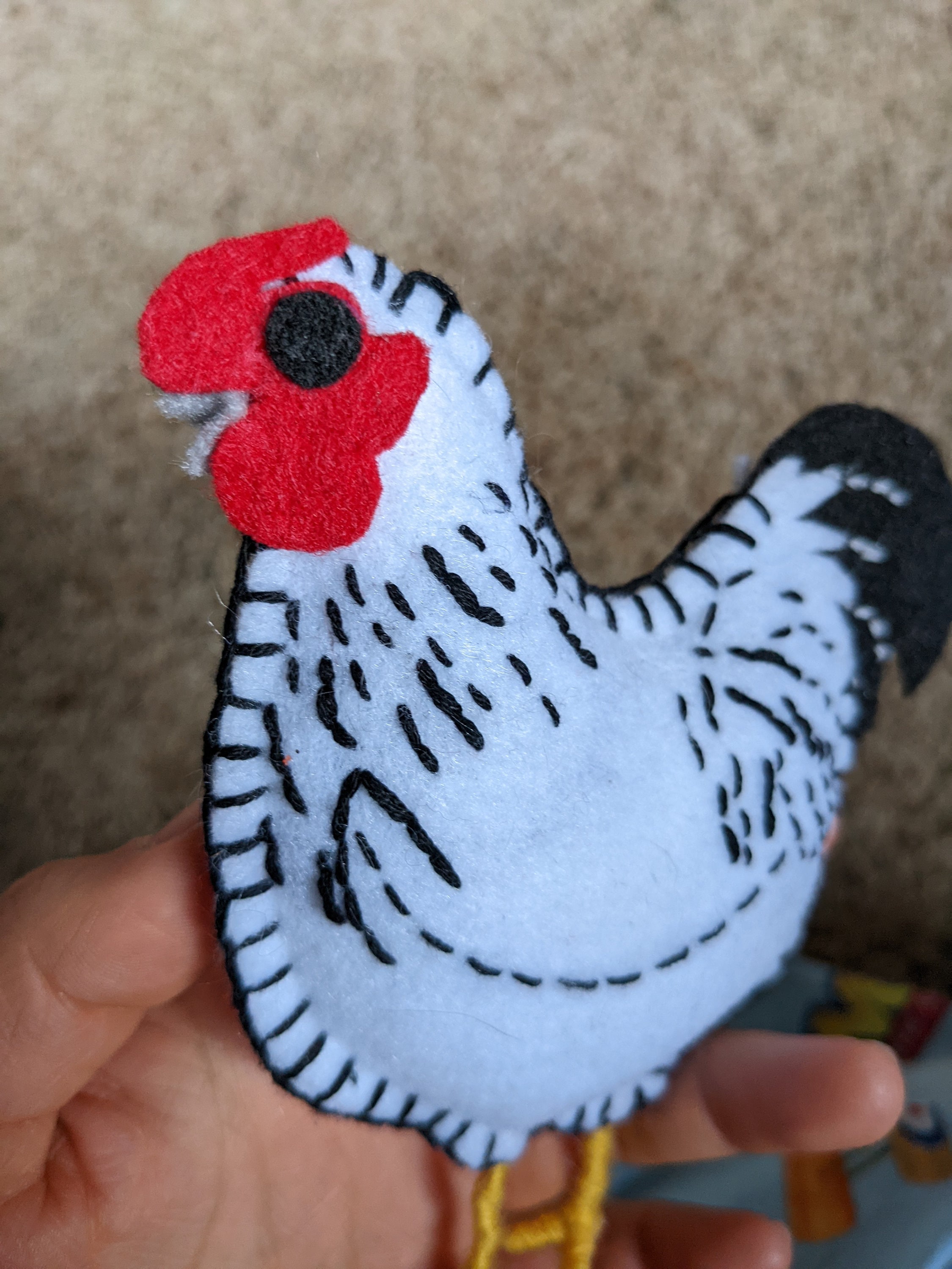 Felt Rooster, Felt Chicken, Felt Hen, Chicken Stuffed Animal - Etsy