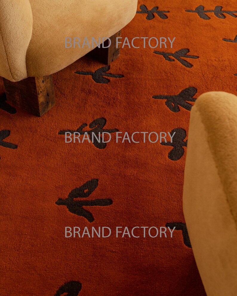 Hand Tufted Rug Big Buds Hand Tuft Tufted Woolen Modern Large Area Rug ...