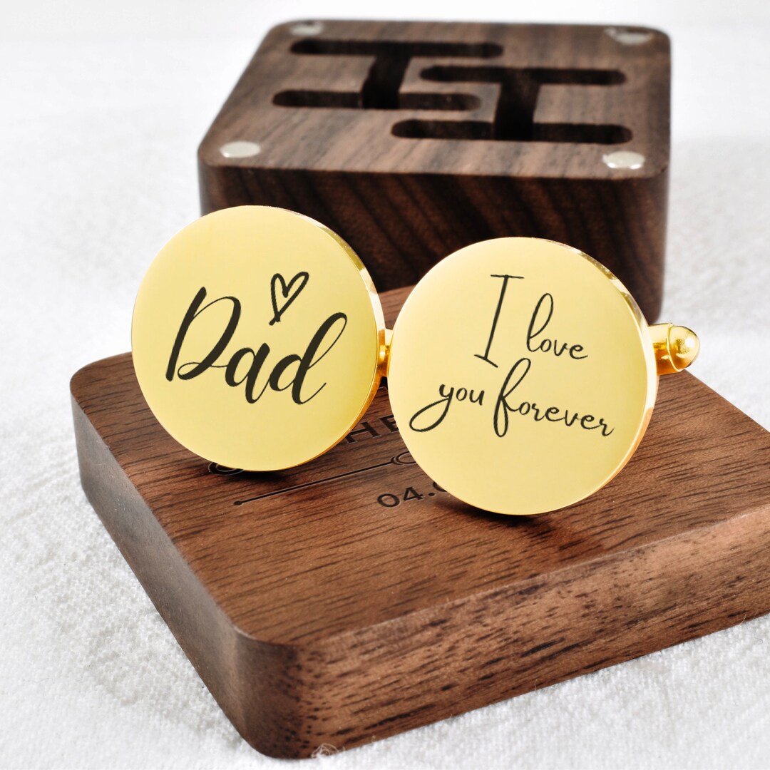 Custom Father of the Bride Gift, Personalized Cufflinks for Groom Dad ...