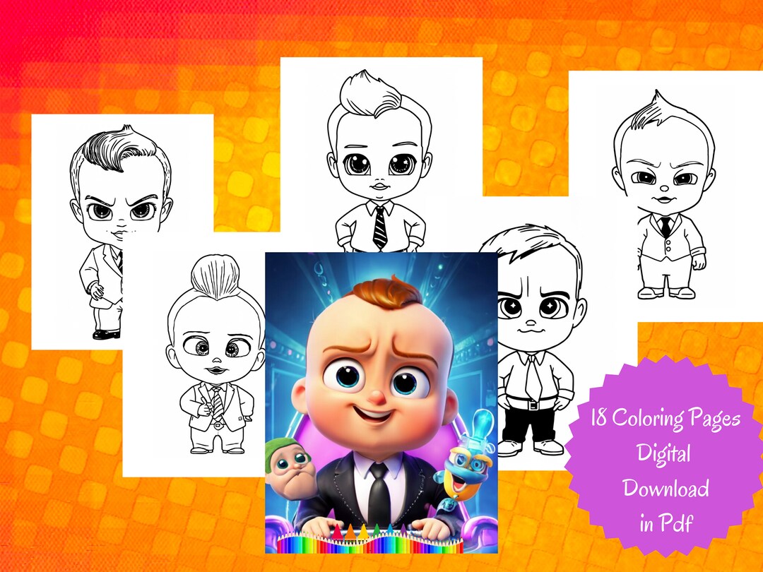 The Boss Baby Coloring Book Printable Kids Activity Adorable Movie ...
