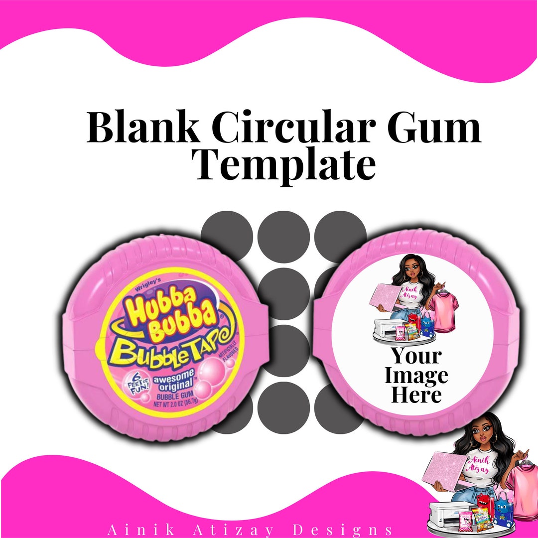 Blank Circular Gum Template Printable DIY Packaging Design Trending ...