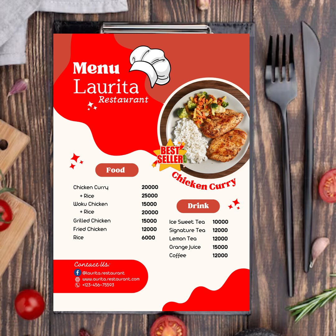 Elevate Your Restaurant With Food and Drinks Menu Template Customizable ...