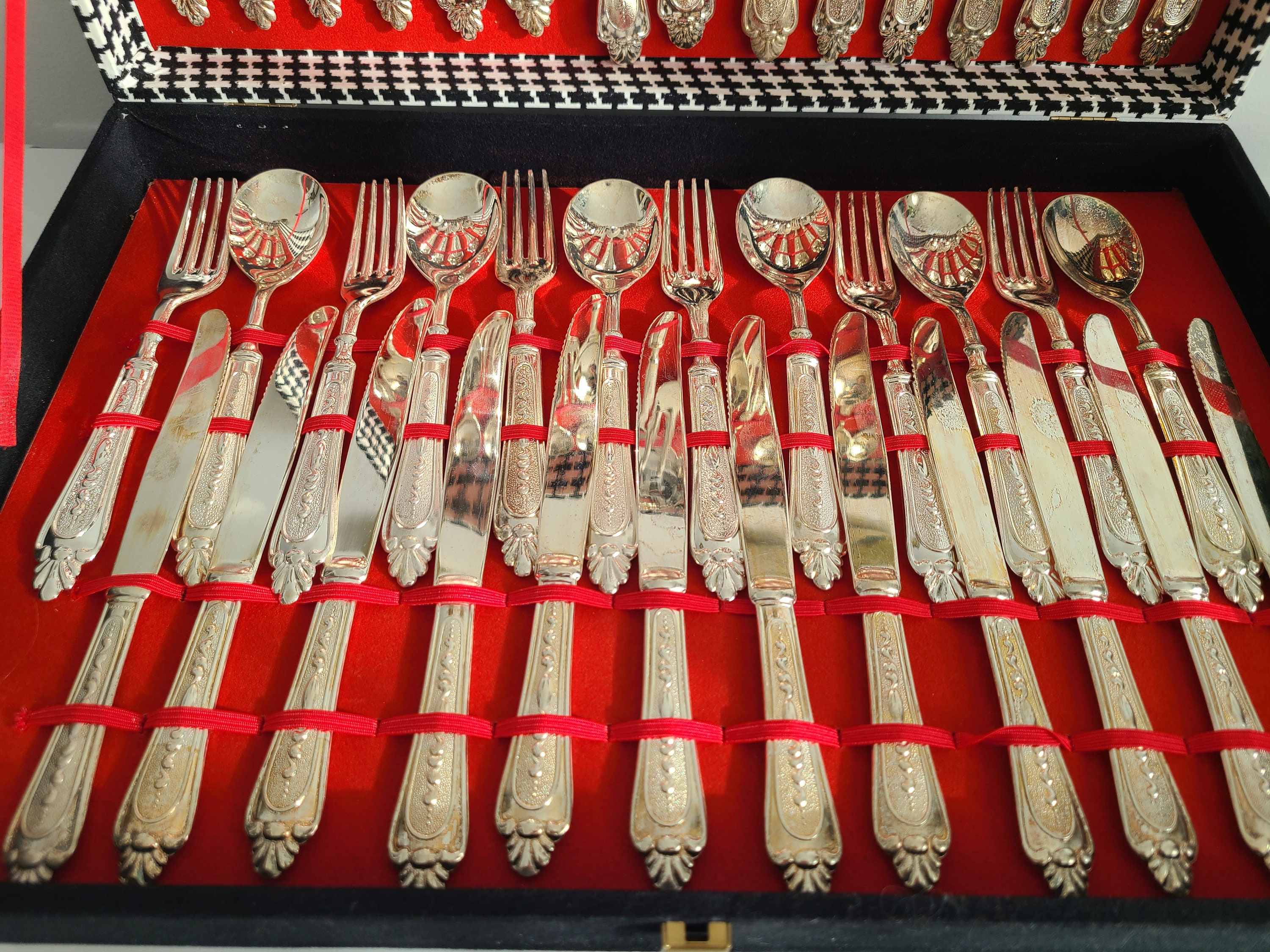 Vintage Oneida Silver Plated Cutlery Set 51 Piece, Made in Italy - Etsy