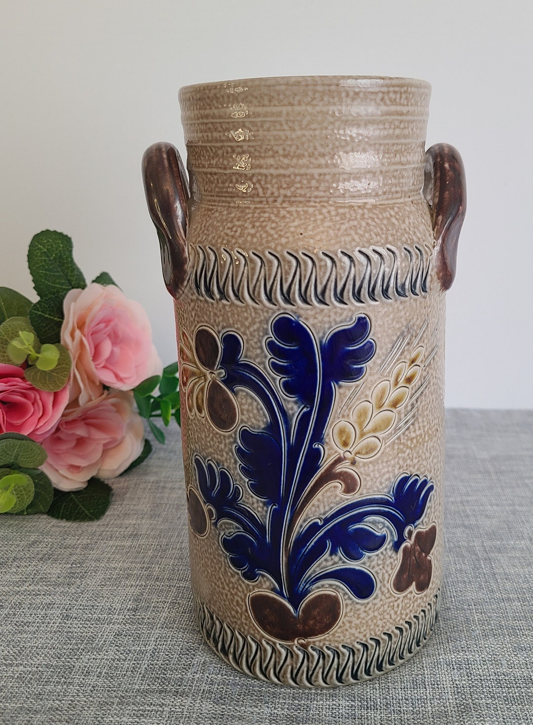 Mid Century Modern Handarbeit Pottery Vase Handmade in Germany, Signed ...