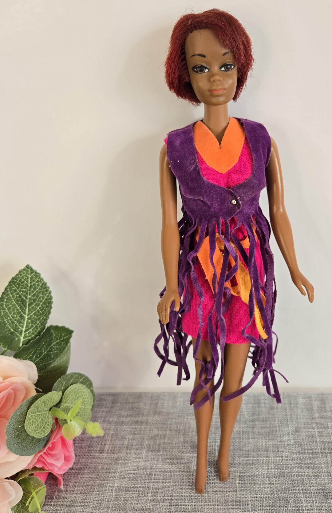 Vintage 1960 TNT Christie Barbie Fringe Benefits Dress & Live Action ...
