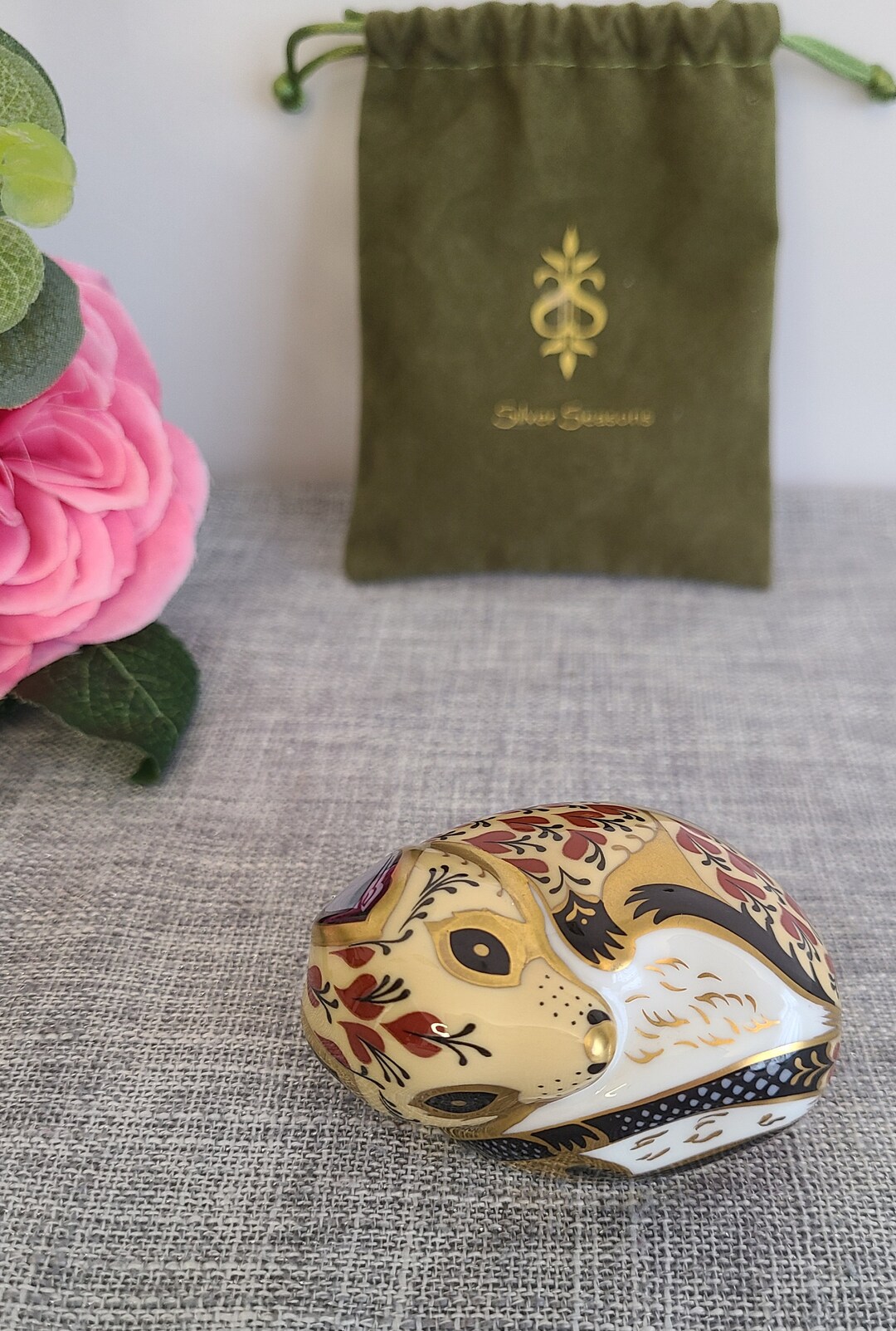 Royal Crown Derby Paperweight Country Mouse Stopper - Etsy