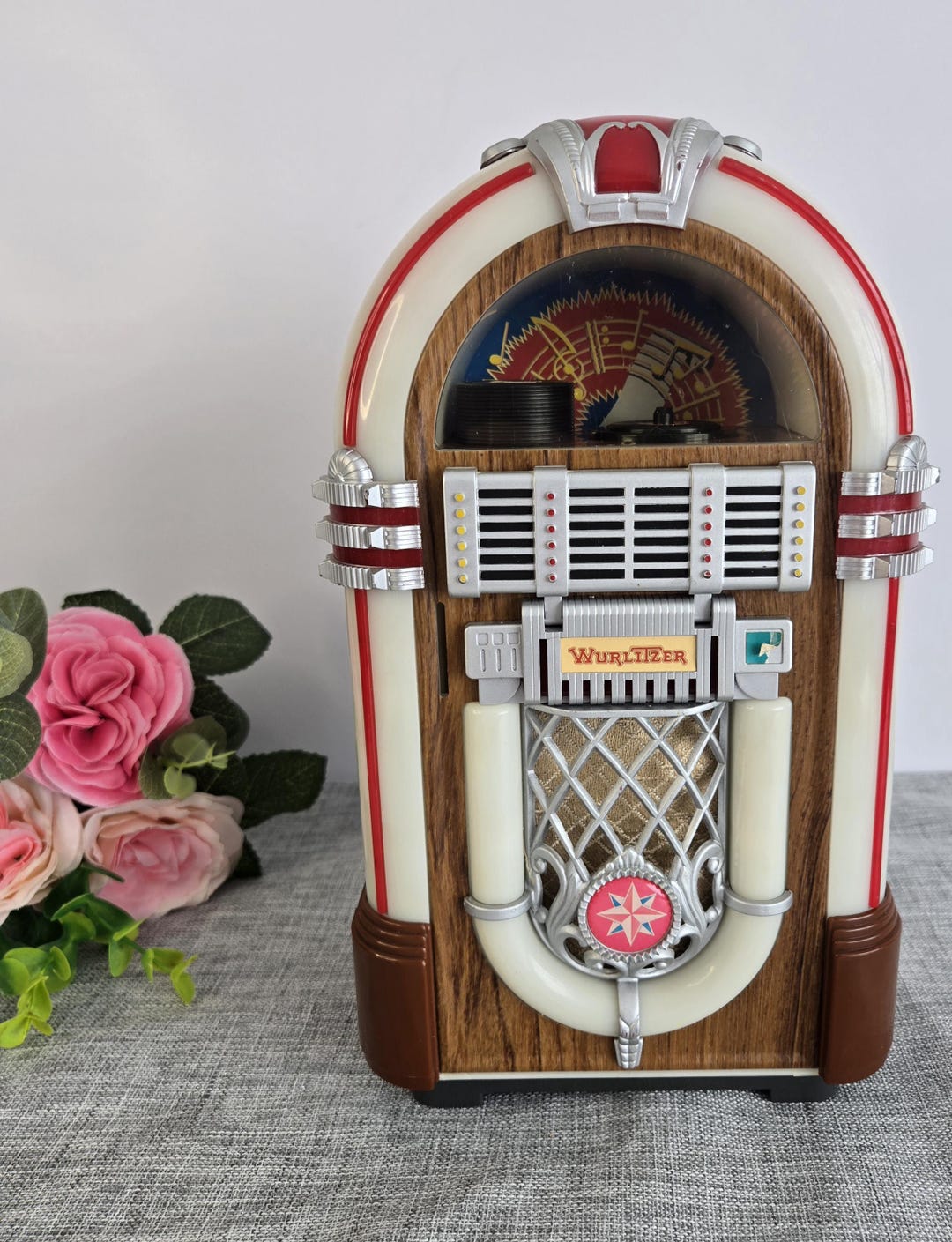 Vintage Wurlitzer Mini Cassette Player Piggy Bank Jukebox by Leadworks ...