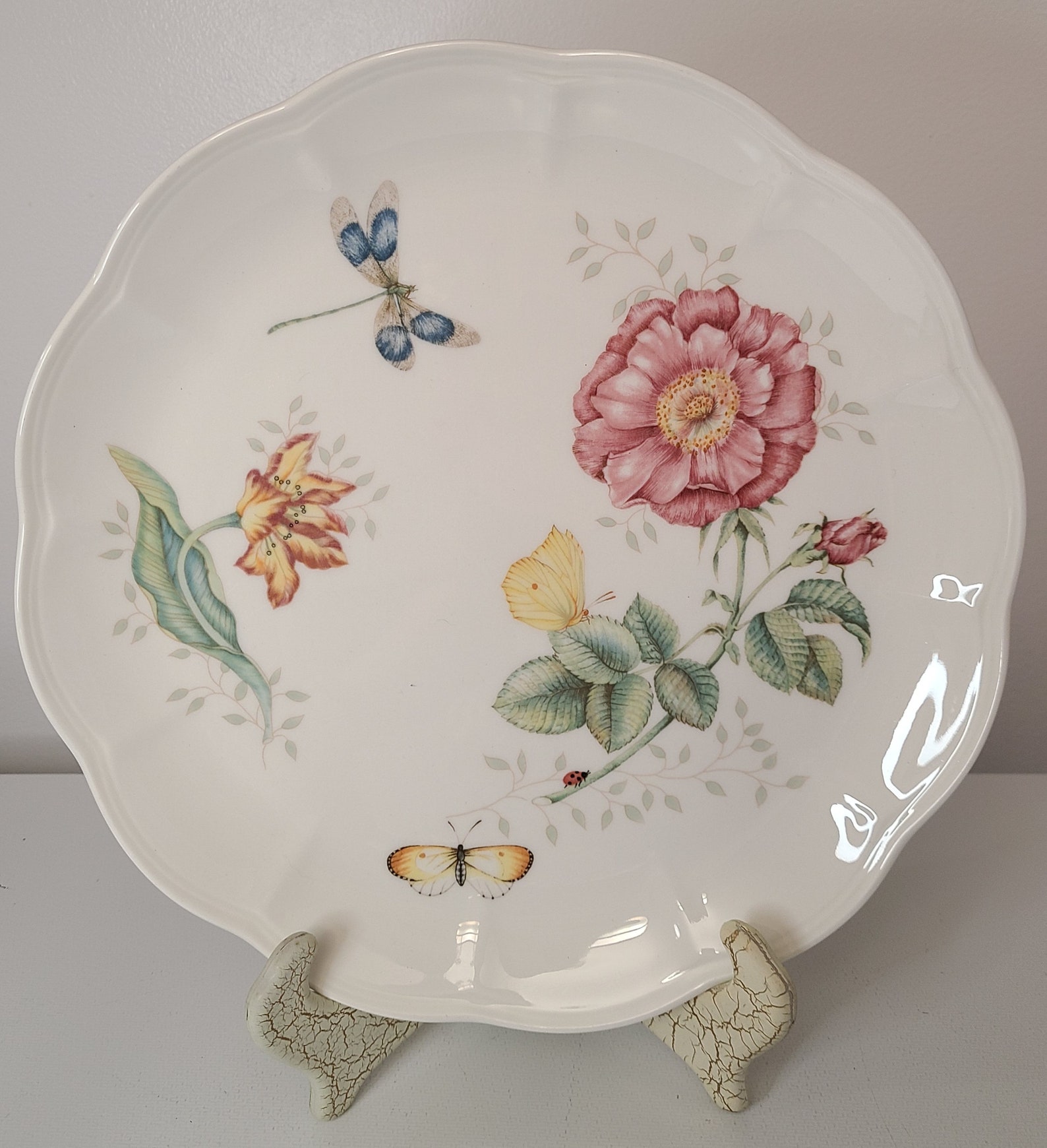 Vintage Set of 3 Lenox Butterfly Meadow by Louise Le Luyer 11 Dinner ...