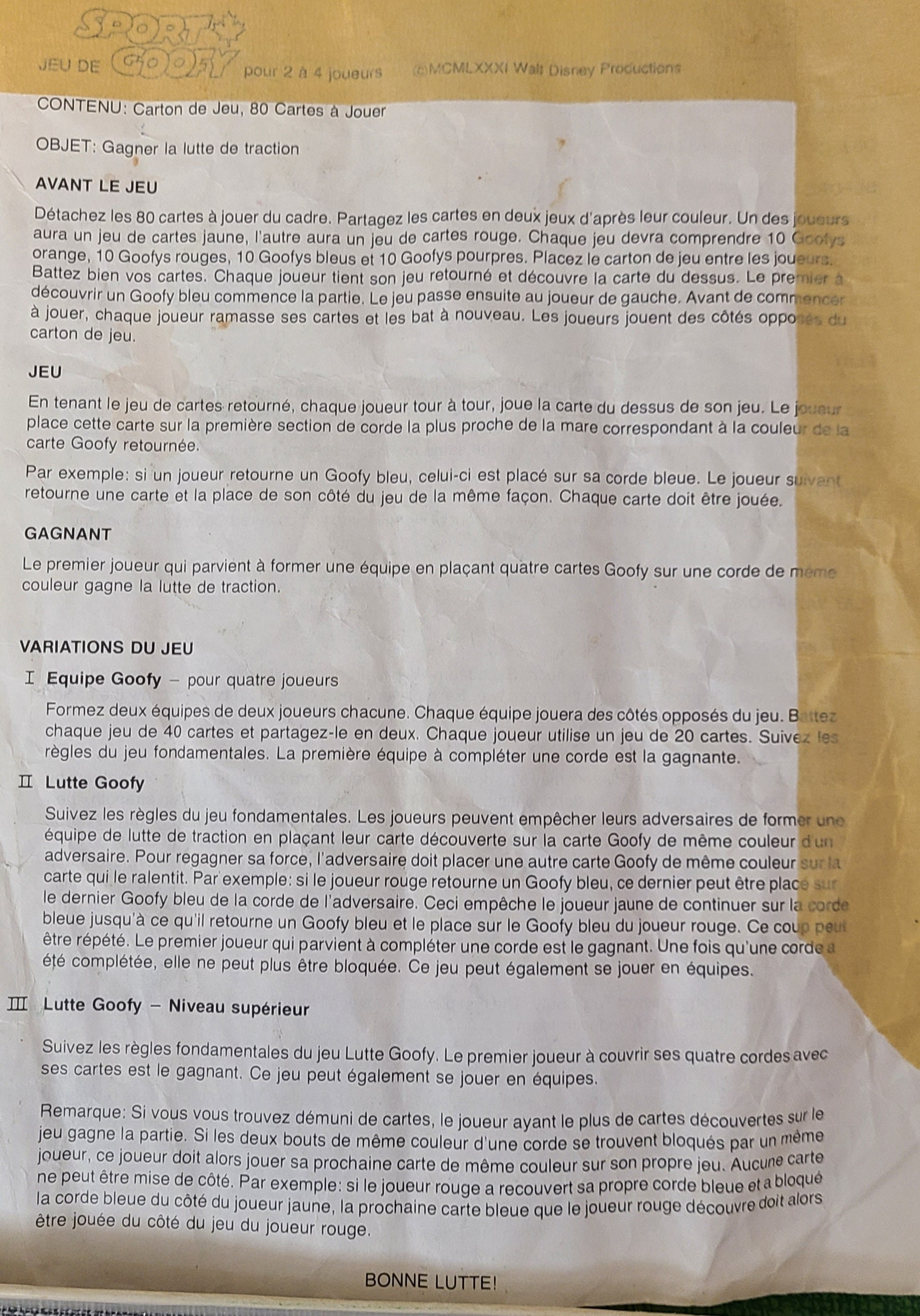 Rare Vintage 1981 Disney Sport Goofy Board Game, Canadian Withman - Etsy