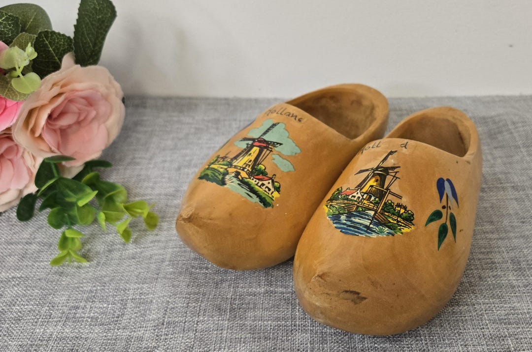 Vintage Decorative Dutch Wood Holland Hand Carved Clog Shoes - Etsy