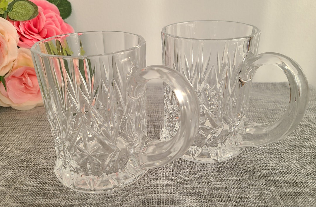 2 Vintage French Crystal Mugs-cristal D'arques Durand Chantilly Taille ...