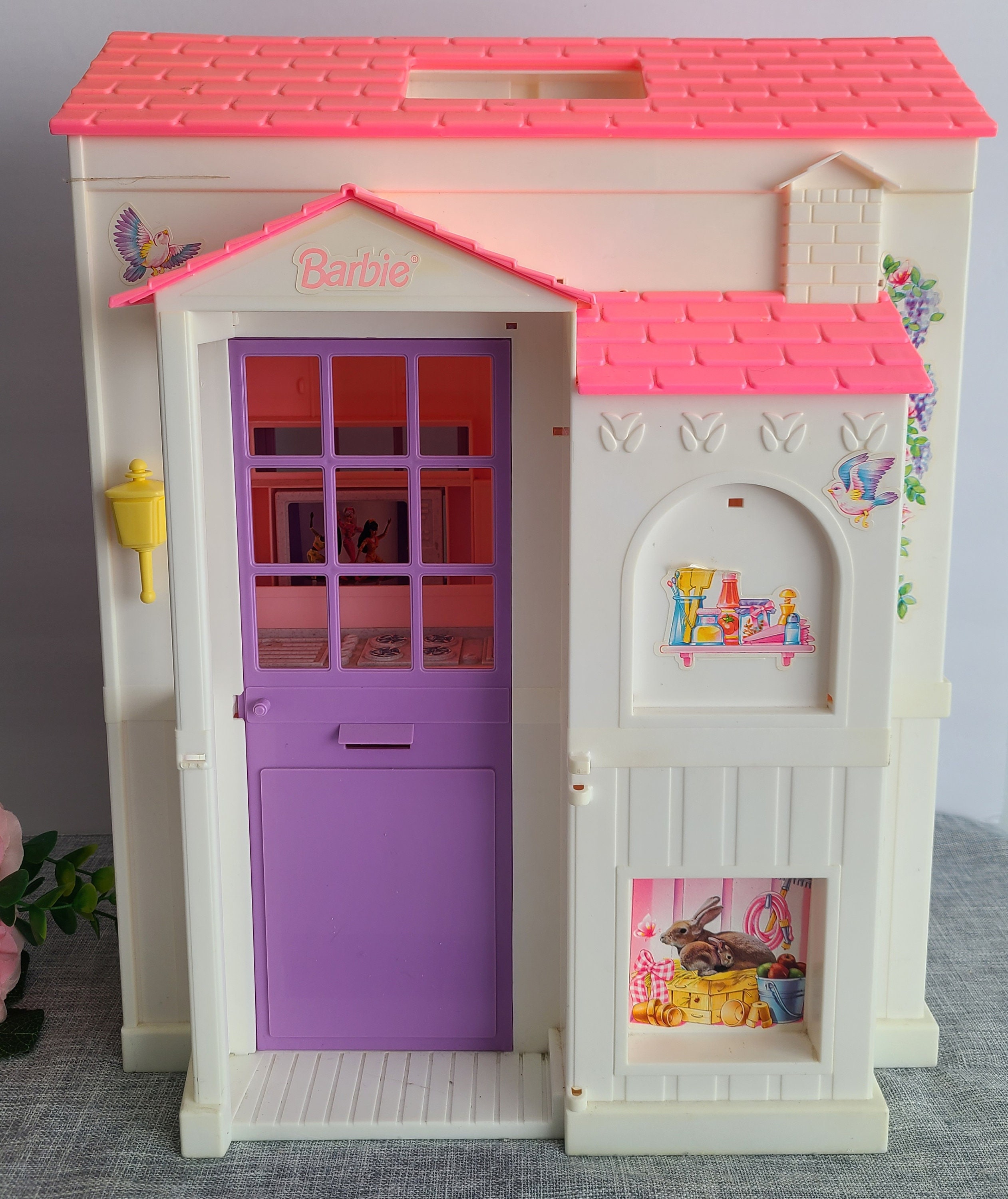 Vintage 1996 Barbie Fold N Fun Dream House Fold N Go Pink Mattel - Etsy